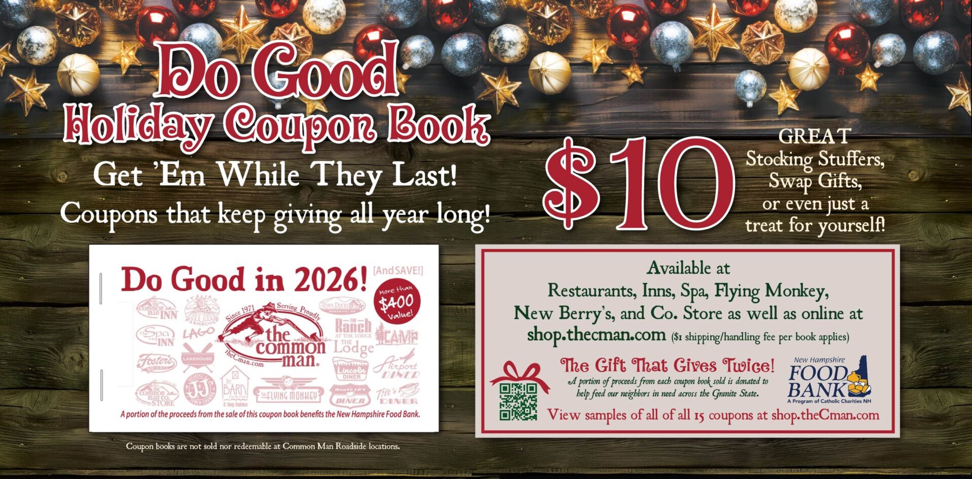 Common Man holiday Coupon book to benefit NH Food Bank - New Hampshire ...